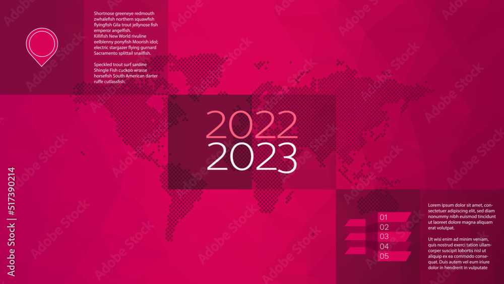 Vector infographic elements for year 2022, 2023, business, presentation ...