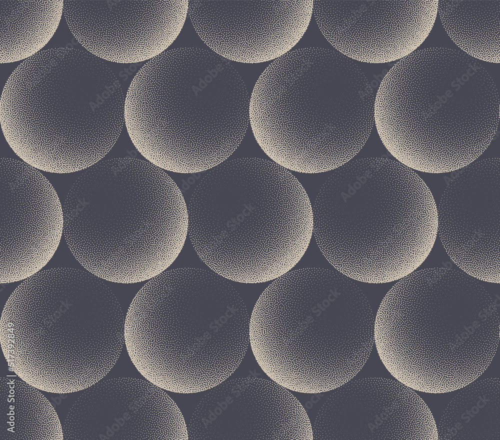 Sphere Shapes In Different Positions Seamless Pattern Vector Abstract ...