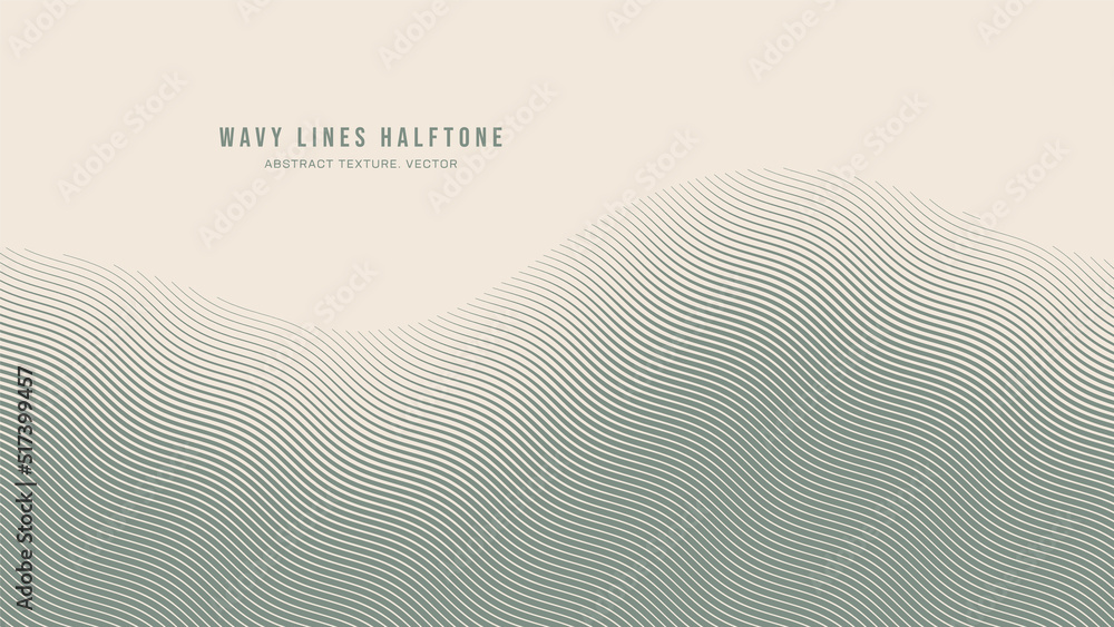 Wavy Ripple Lines Halftone Engraving Pattern Abstract Vector Harmony ...