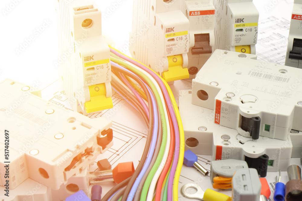 Electrical tools and materials for the installation of an electrical ...