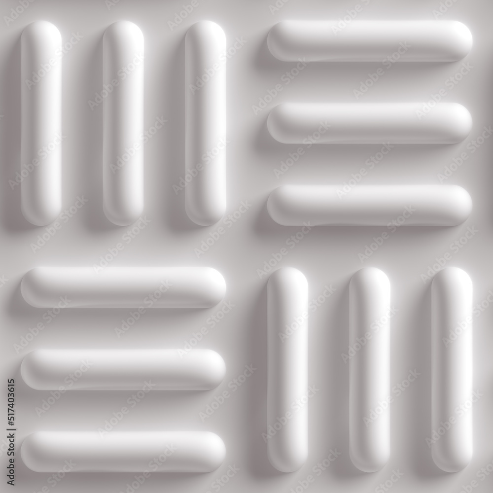 Dodgeball inspired texture. Seamless pattern. 3d render. White lit ...