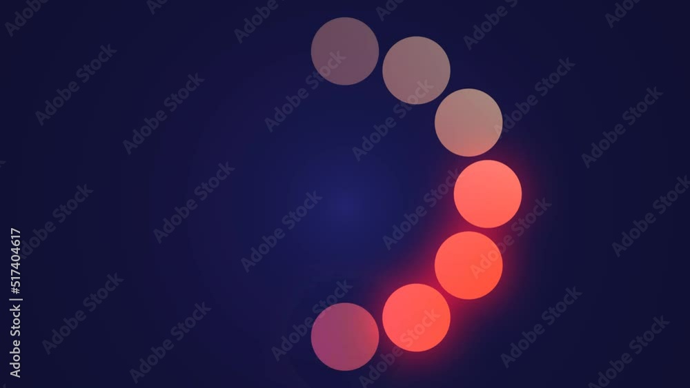 Loading Bar Circle animation, Loading neon circles icon on background ...