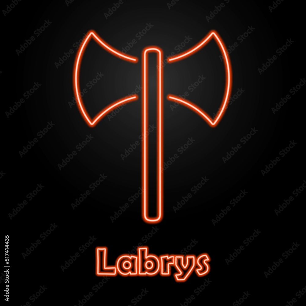 labrys neon sign, modern glowing banner design, colorful modern design ...