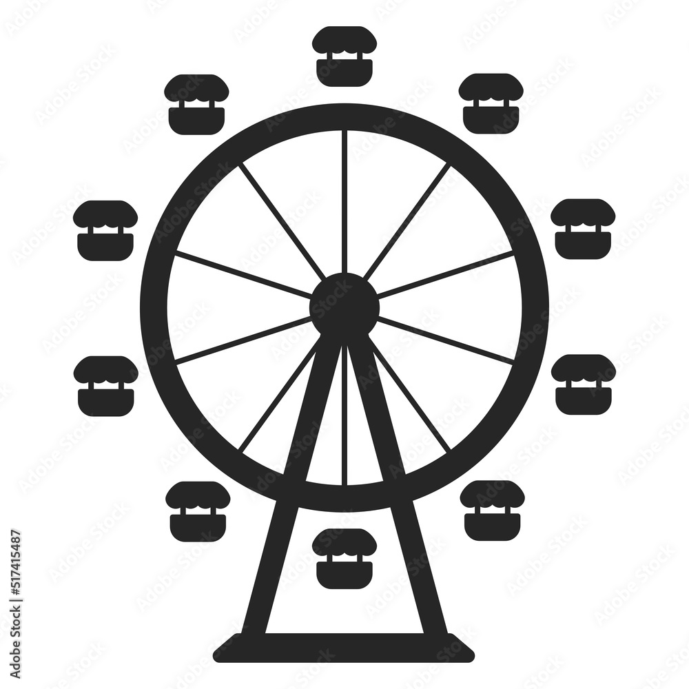Ferris Wheel Silhouette Simple