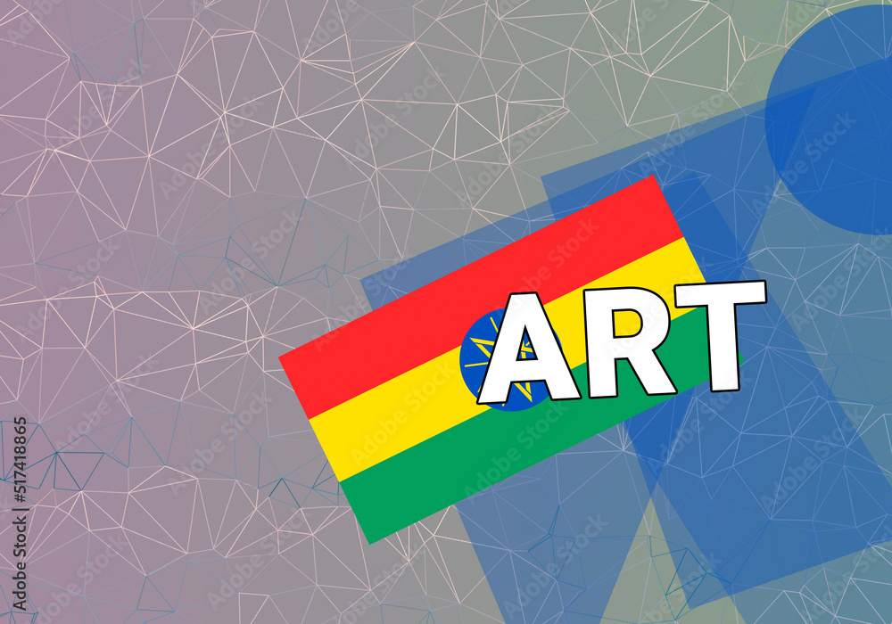 Ethiopia art. Addis Ababa Ethiopia art creation concept. flag on ...