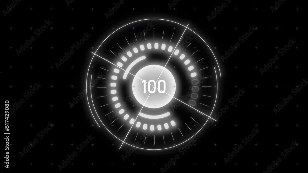 Radar HUD Screen Animation 4K. Motion graphic of colorful sonar radar ...