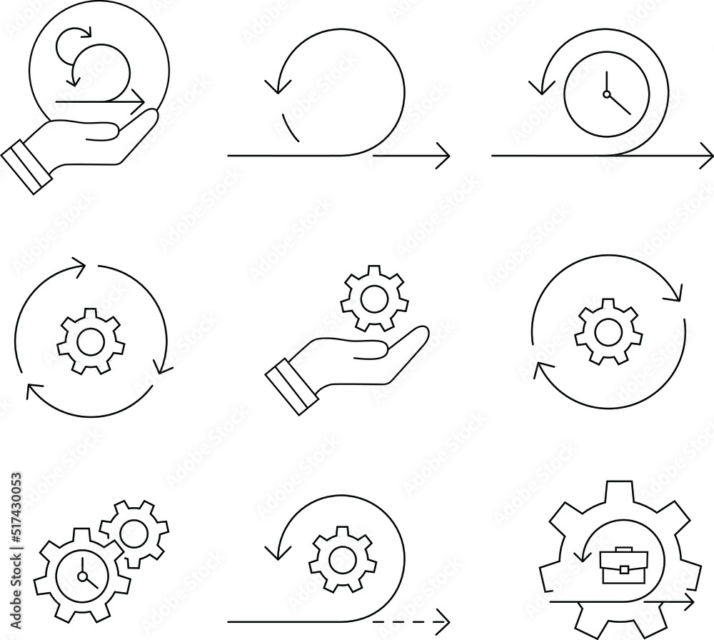 Agile icon set, Business Agility , Business Integration, Timebox ...