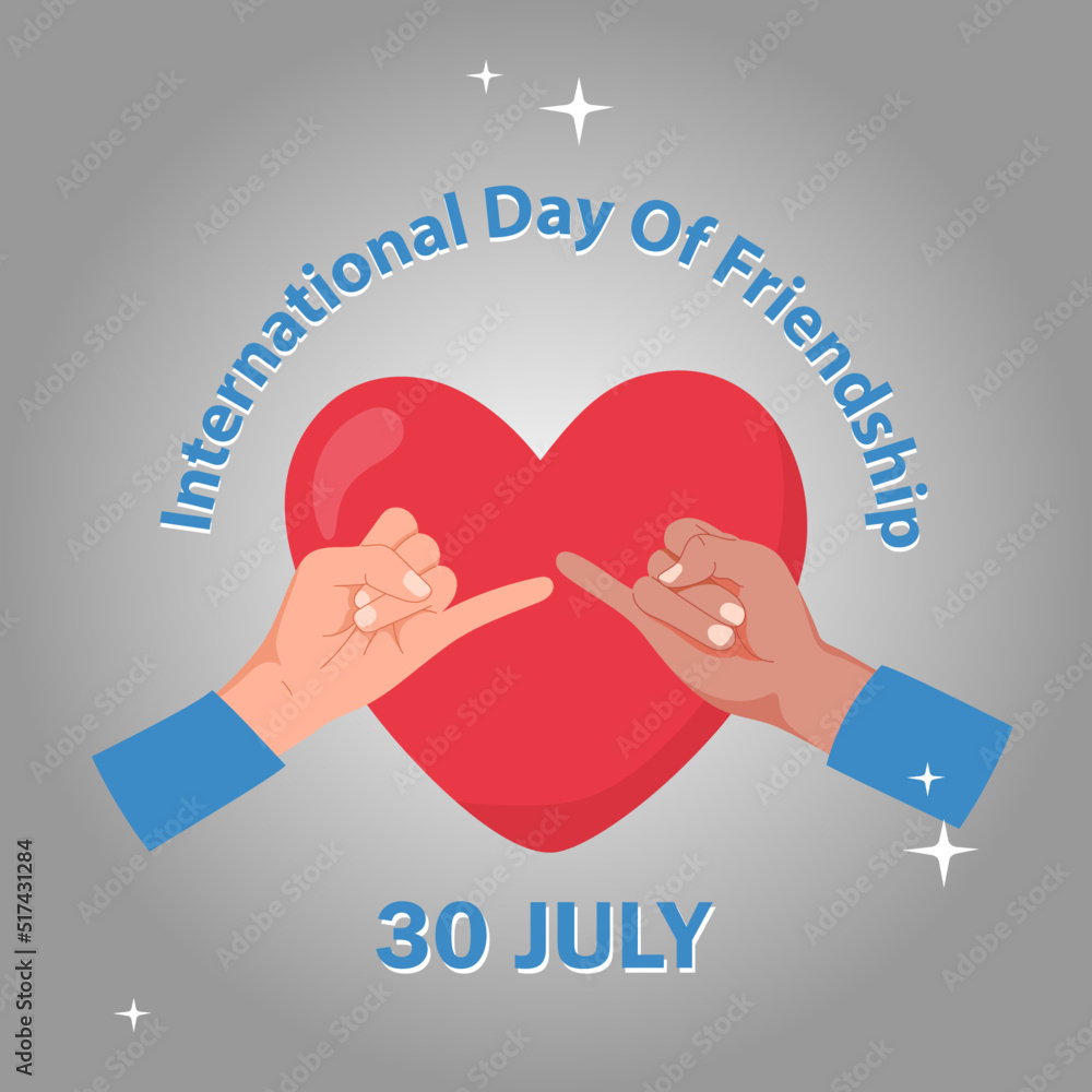 International Day Of Friendship 30 July Stock Vector | Adobe Stock