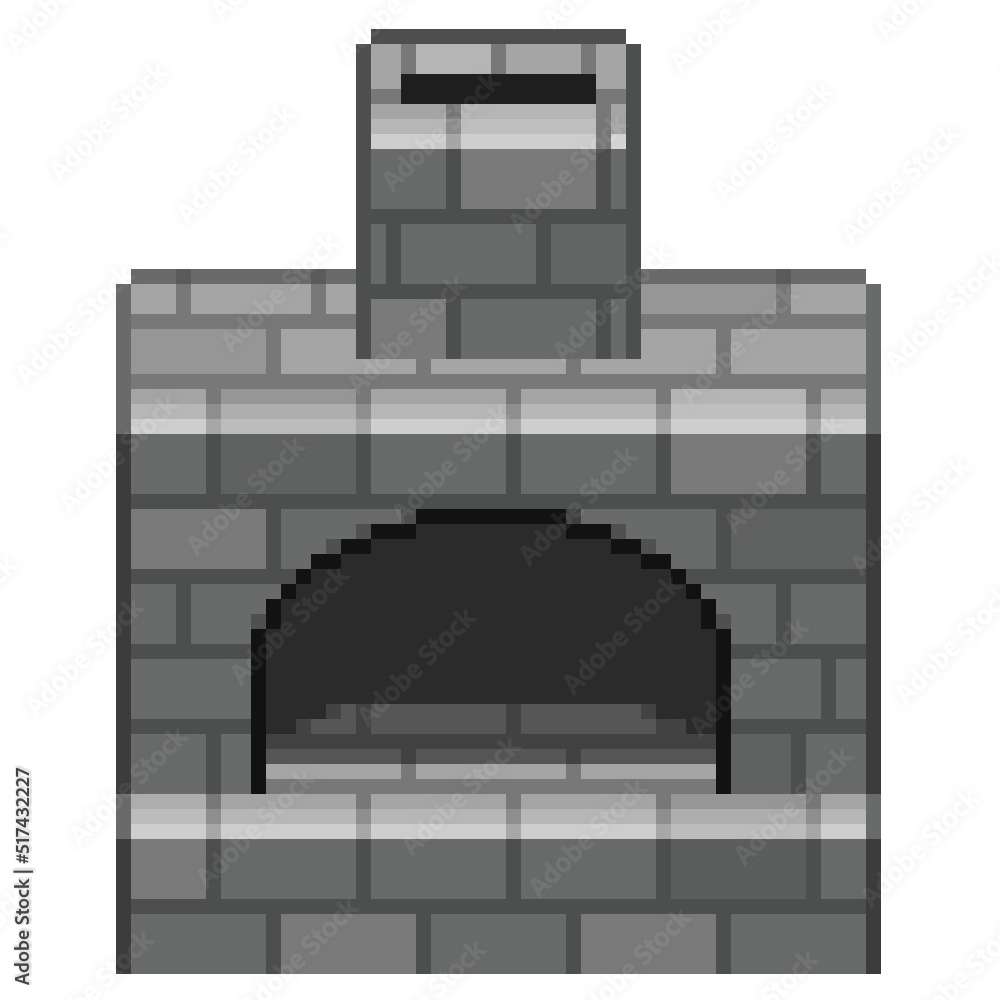 An 8-bit retro-styled pixel-art illustration of an industrial stone ...
