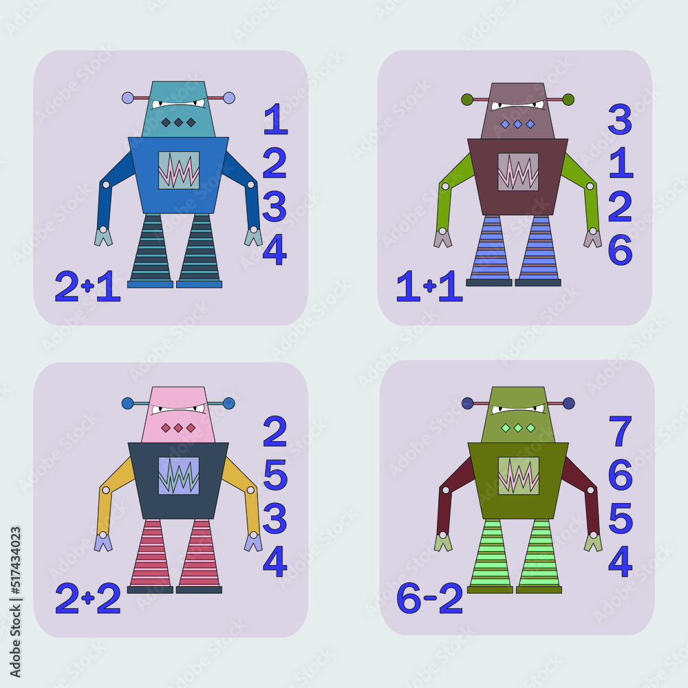 worksheet vector design, task to calculate the answer and connect to ... worksheet vector design, task to calculate the answer and connect to ...