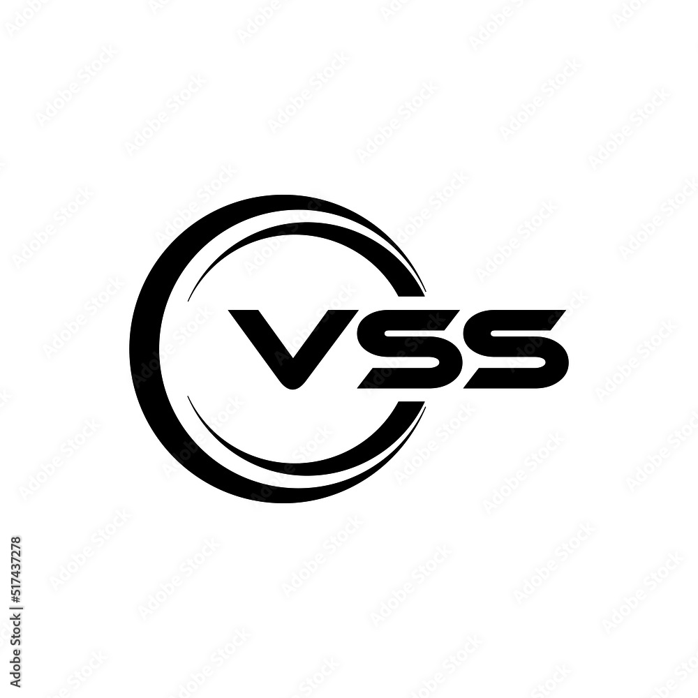 VSS letter logo design with white background in illustrator, cube logo ...