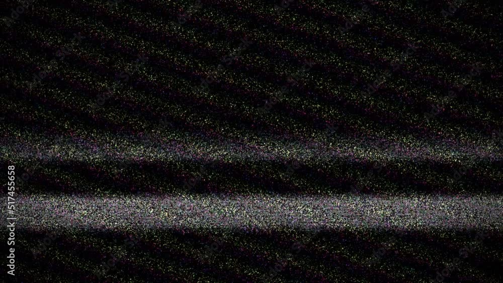 TV static noise interference with glitches on a TV screen caused by ...