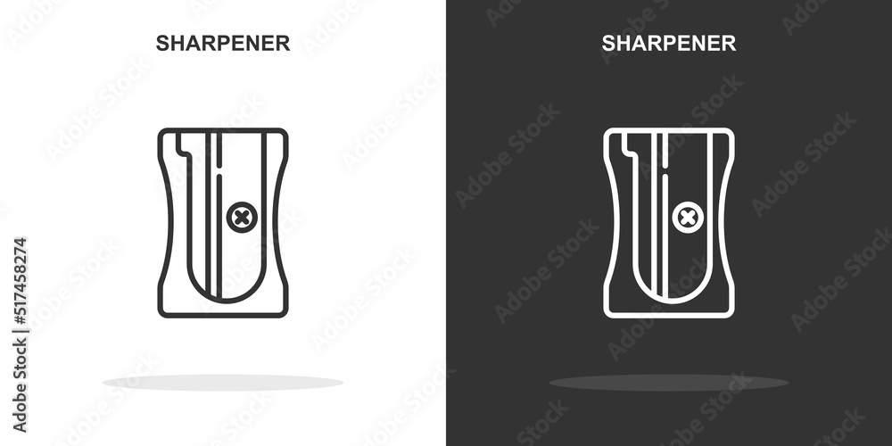 sharpener line icon. Simple outline style.sharpener linear sign. Vector ...