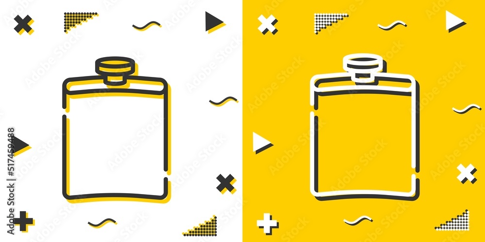 hip flask line icon. Simple outline style.hip flask linear sign. Vector ...