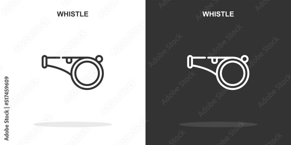 whistle line icon. Simple outline style.whistle linear sign. Vector ...