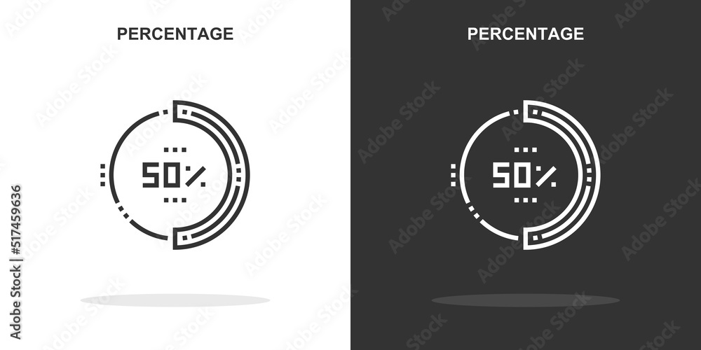 percentage line icon. Simple outline style.percentage linear sign ...