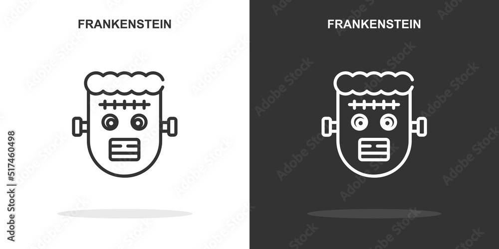 frankenstein line icon. Simple outline style.frankenstein linear sign ...