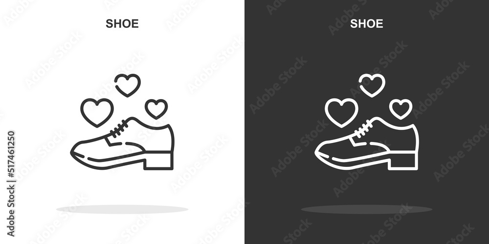 shoe line icon. Simple outline style.shoe linear sign. Vector ...