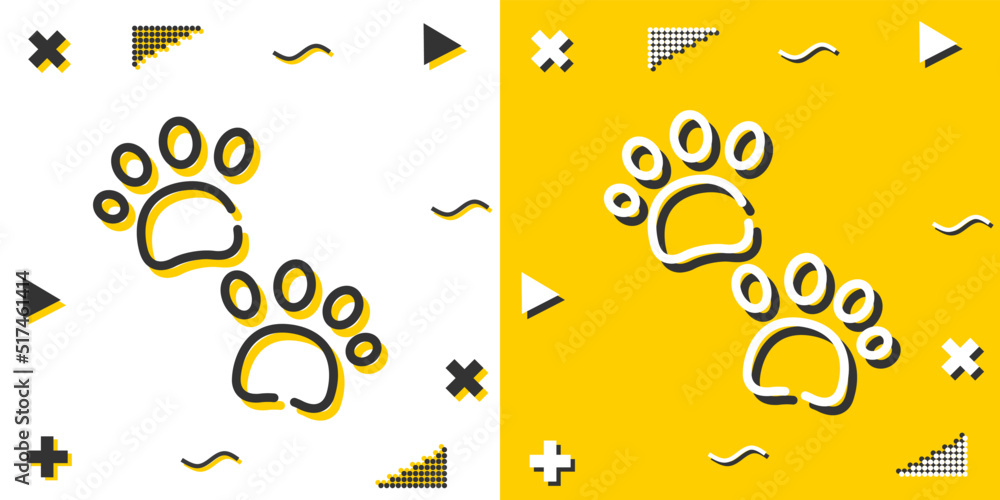 pawprints line icon. Simple outline style.pawprints linear sign. Vector illustration isolated on ...