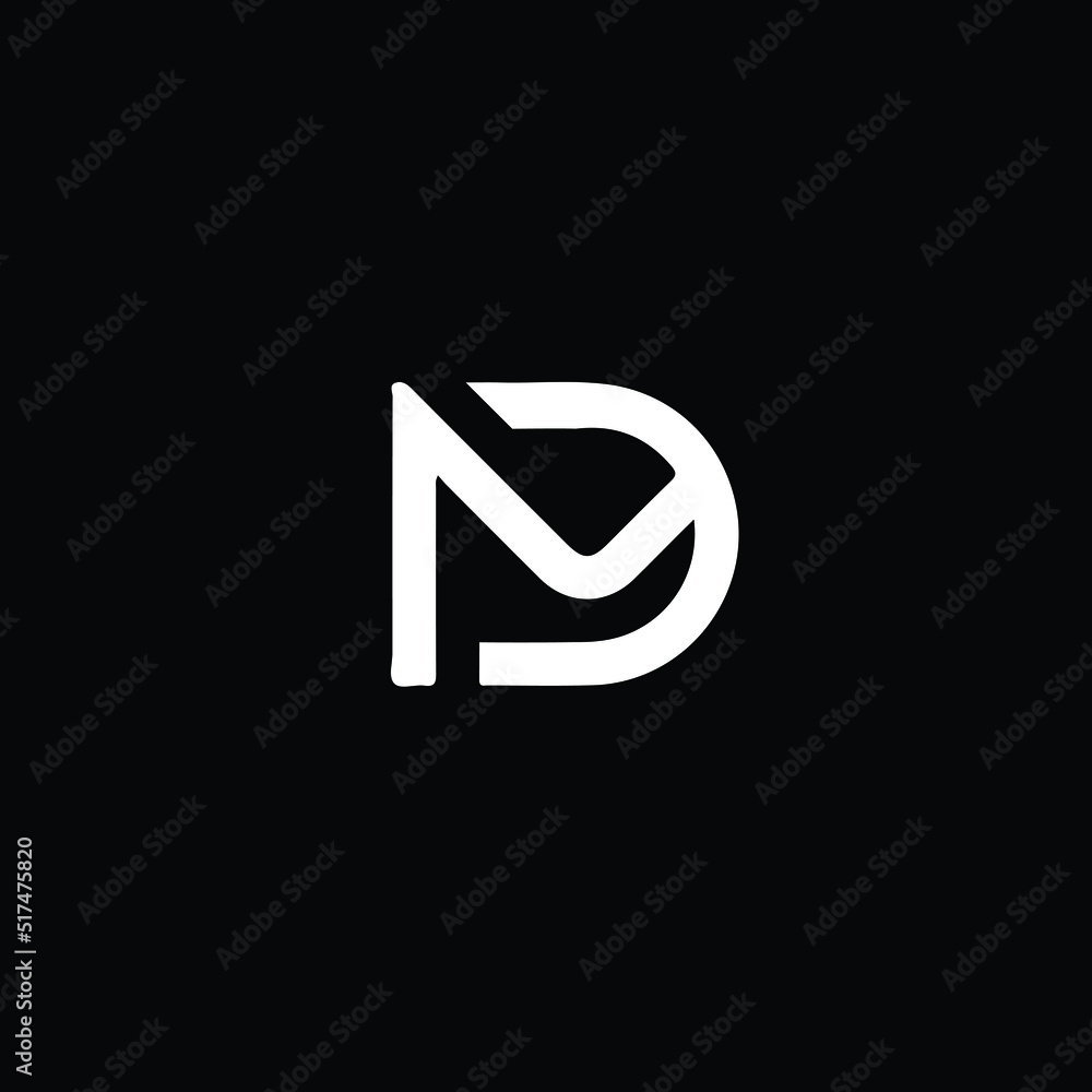 MD MD Logo Design, Creative Minimal Letter MD MD Monogram Stock Vector ...