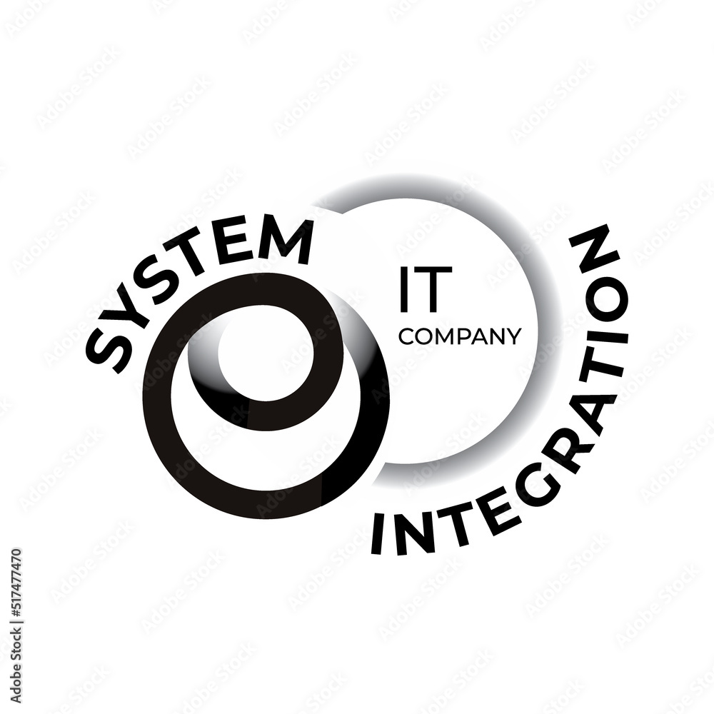 Vector logo of a system integration company Stock Vector | Adobe Stock
