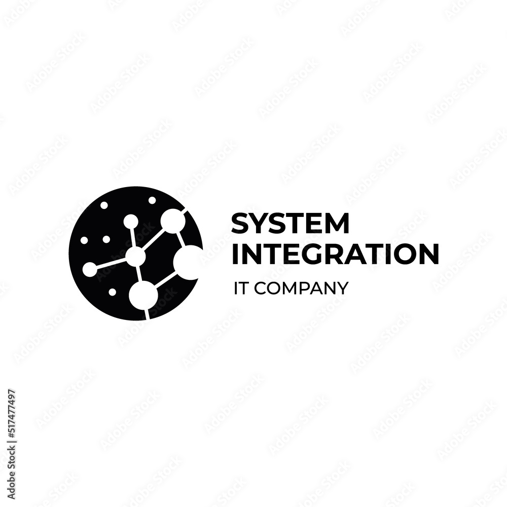 Vector logo of a system integration company Stock Vector | Adobe Stock
