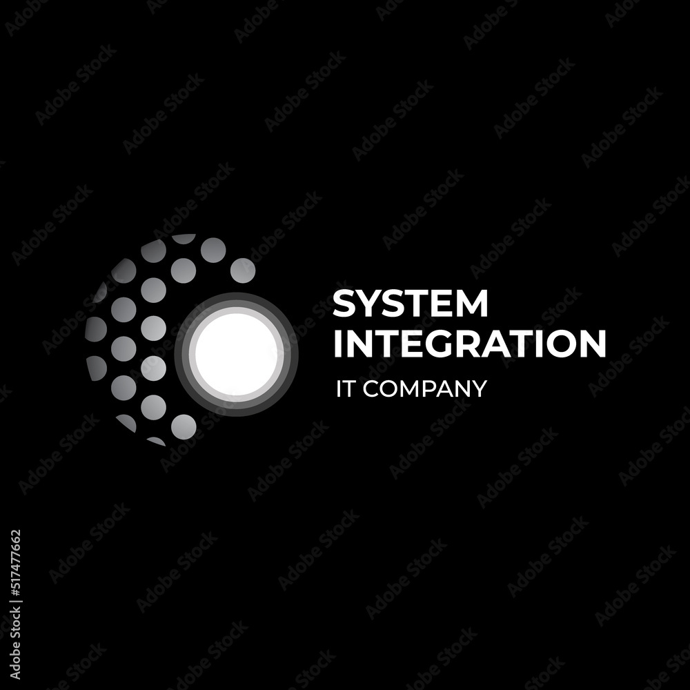 Vector logo of a system integration company Stock Vector | Adobe Stock