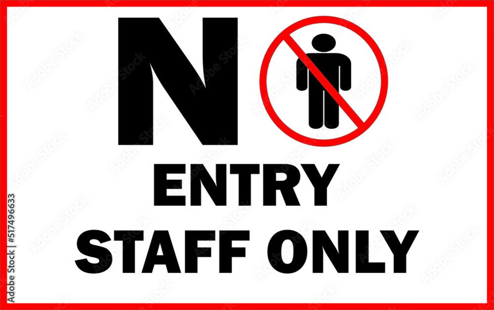 Vetor de No entry sign board do Stock | Adobe Stock