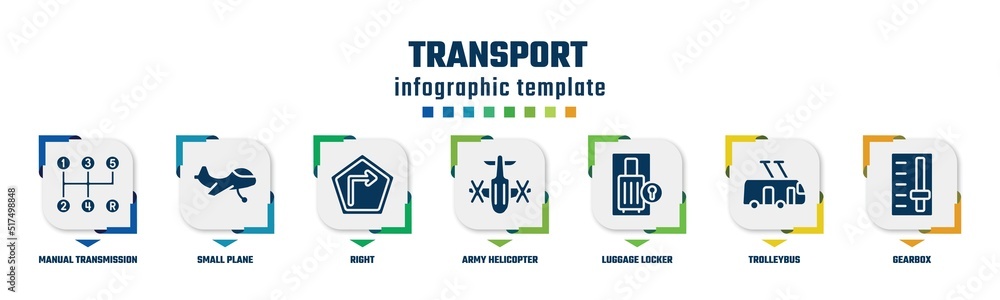 transport concept infographic design template. included manual ...