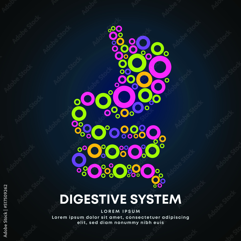 Human digestive system medical structure. Vector logo digestive system ...