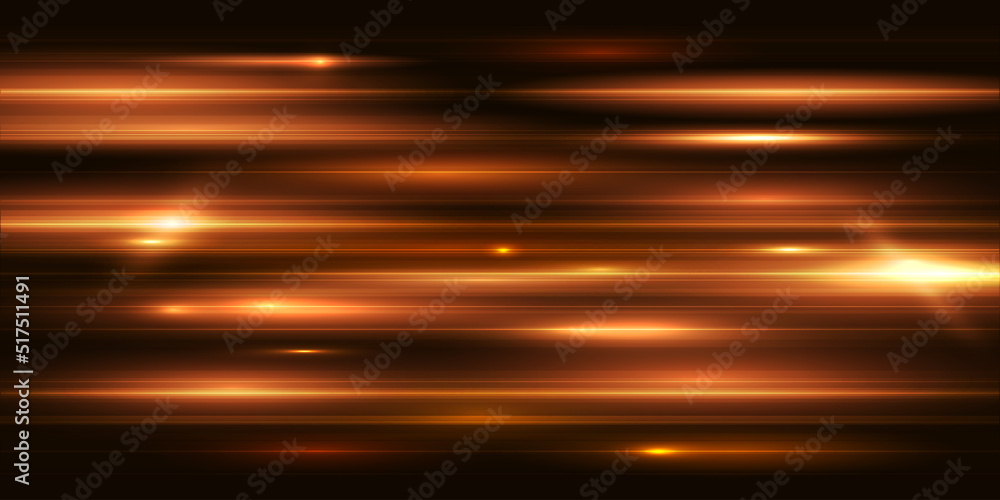 Modern abstract high-speed orange light effect. Technology futuristic ...