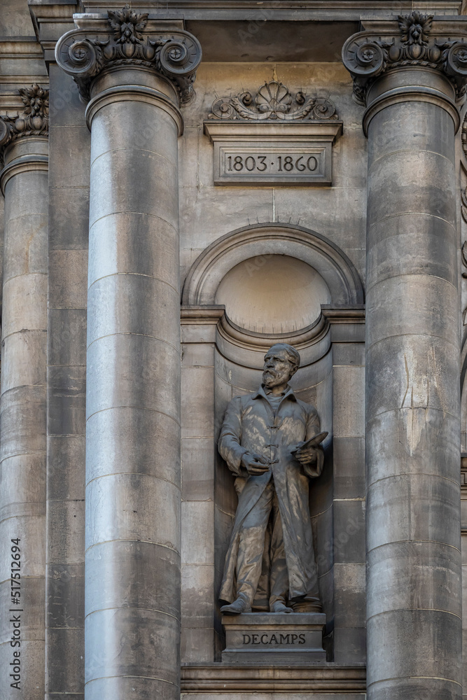 PARIS, FRANCE - AUGUST 02, 2018: Statue of Abel-Francois Villemain ...