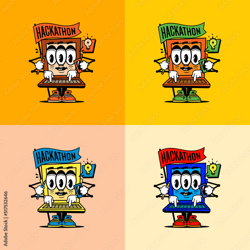 vector illustration of cute hacker symbol cartoon character, perfect ...