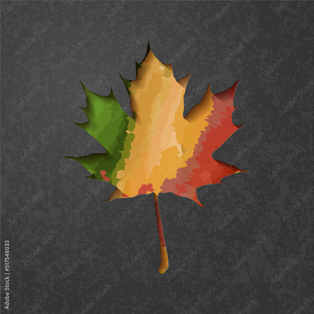 Maple leaf vector shape icon. Forest and wood symbol sign. Nature tree ...