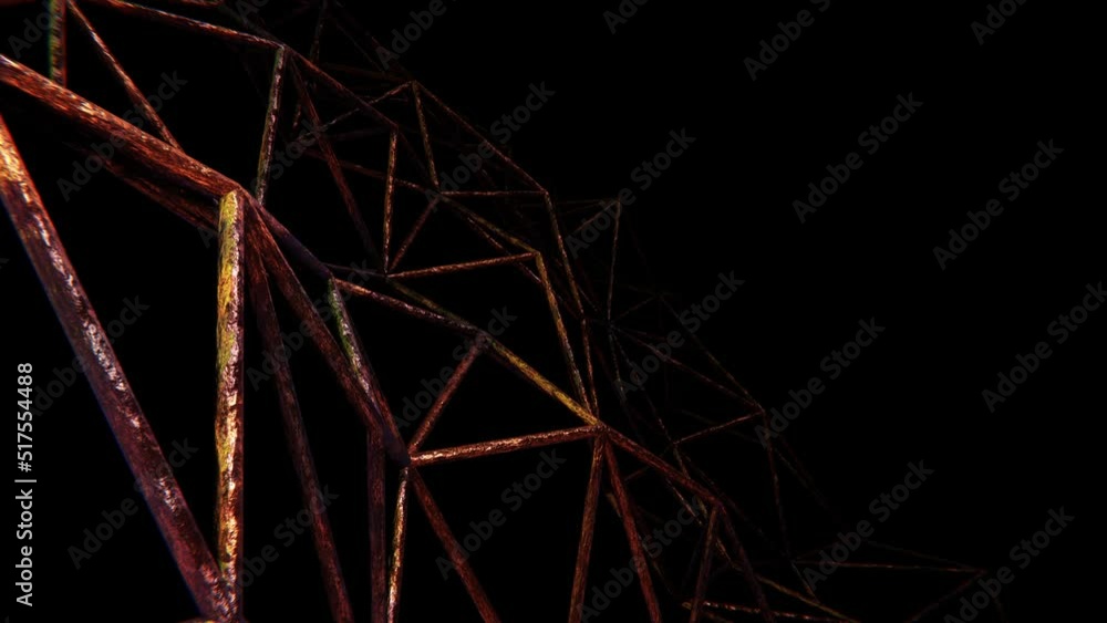 Realistic abstract looping 3D animation of the moving rusty weathered ...