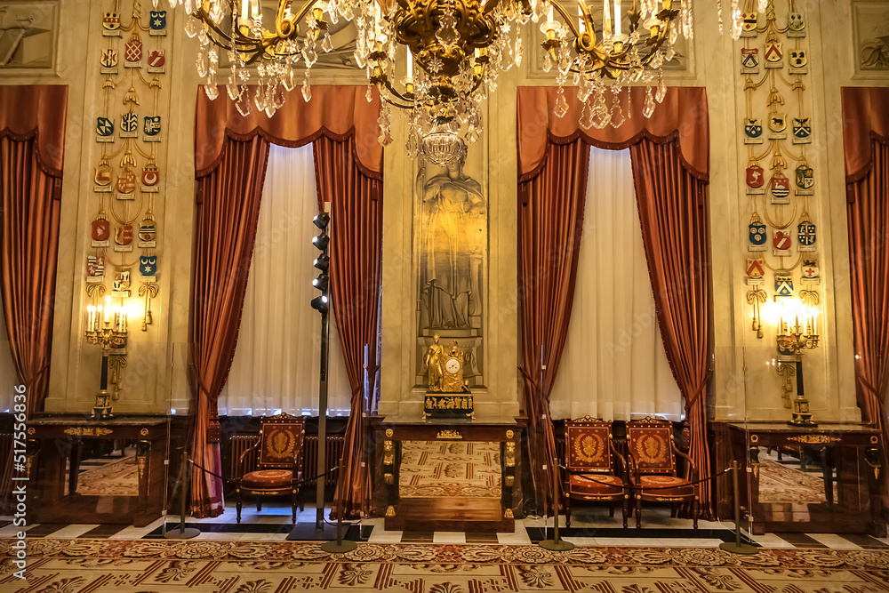 Amsterdam Royal Palace on Dam Square (Koninklijk Paleis) opened in 1655 ...