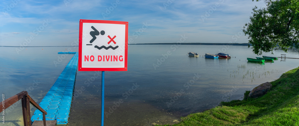 No Diving Pool Sign Warning No Diving Allowed Pool Sign - Great ...