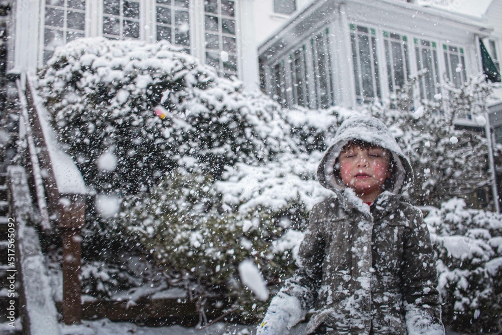 its snowing outside Stock Photo | Adobe Stock