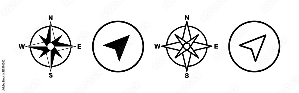 Poster Compass icon vector. arrow compass icon sign and symbol ...
