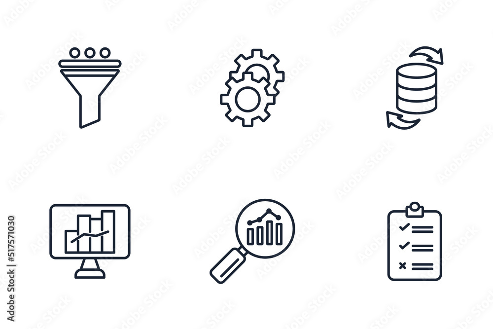 Data Mining Is The Process Of Discovering Patterns In Large Data Sets Icons Set Data Mining Is