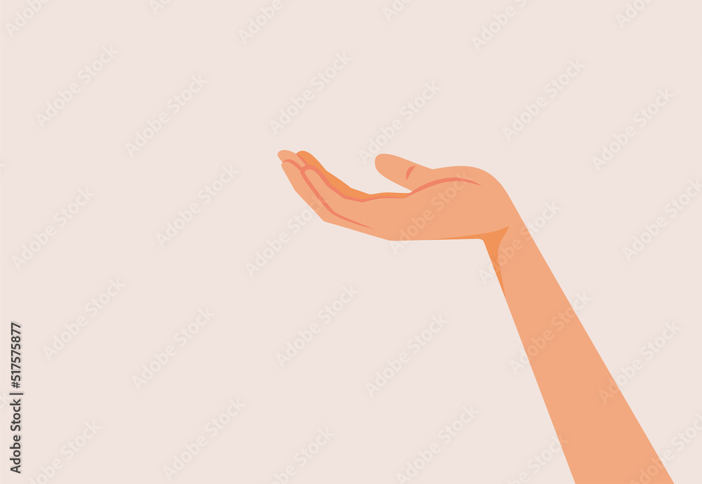 Hand Making a Presentation Holding Gesture Mock-Up Design. Person ...