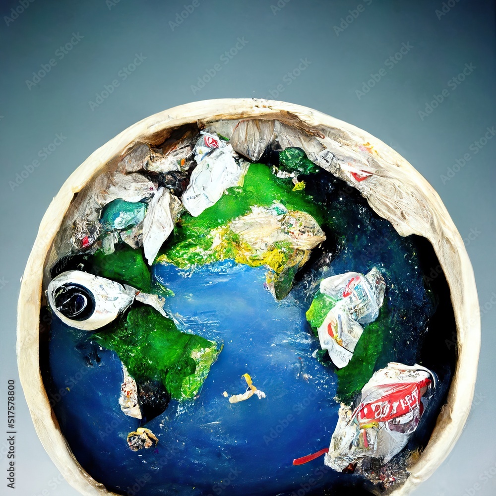 Rubbish planet earth, global landfill rubbish waste pollution and ...