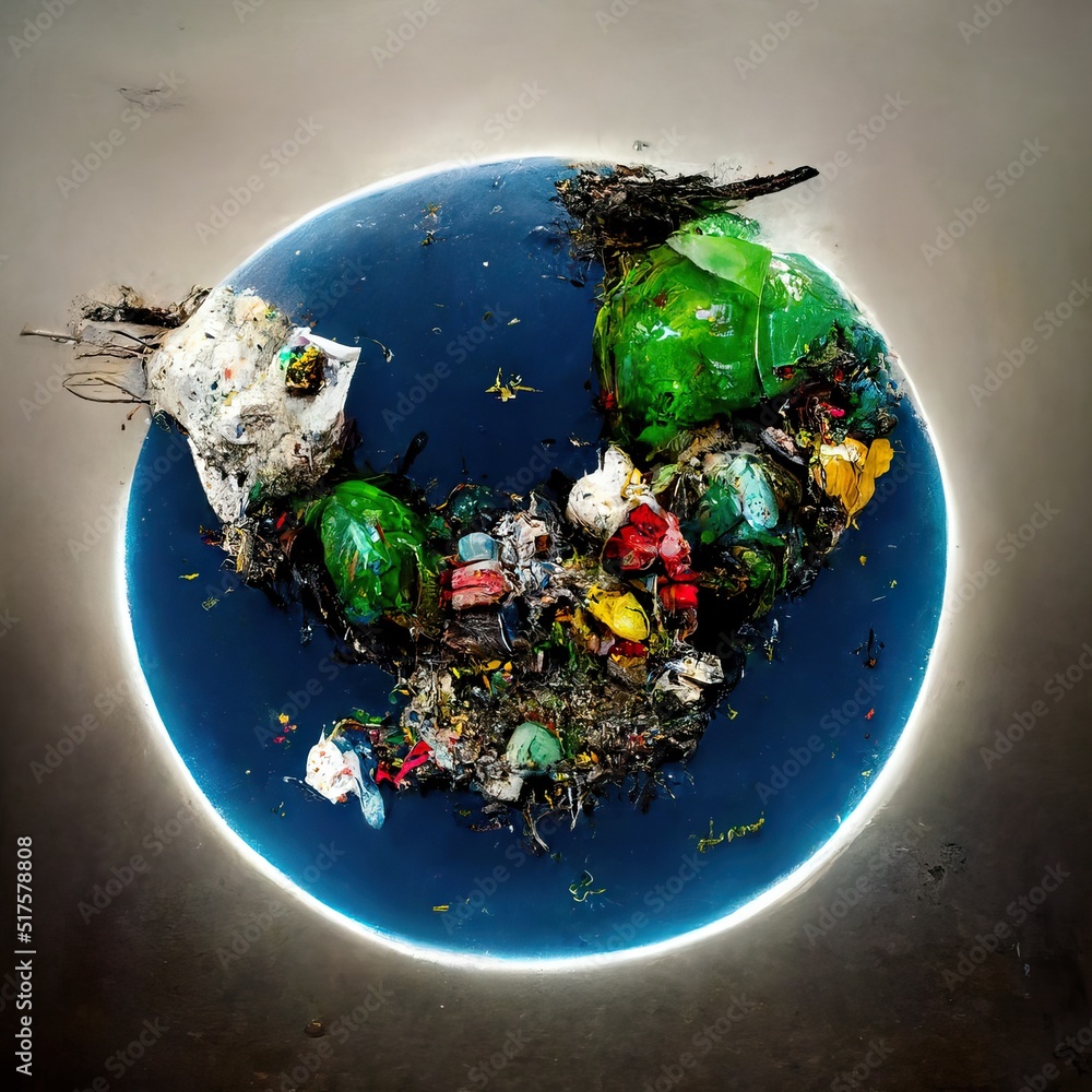 Trash planet earth, global landfill rubbish waste pollution and ...