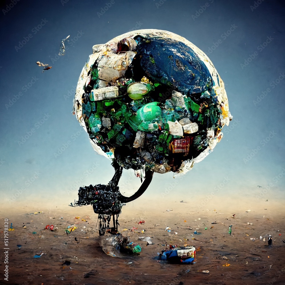 Trash planet earth, global landfill rubbish waste pollution and ...