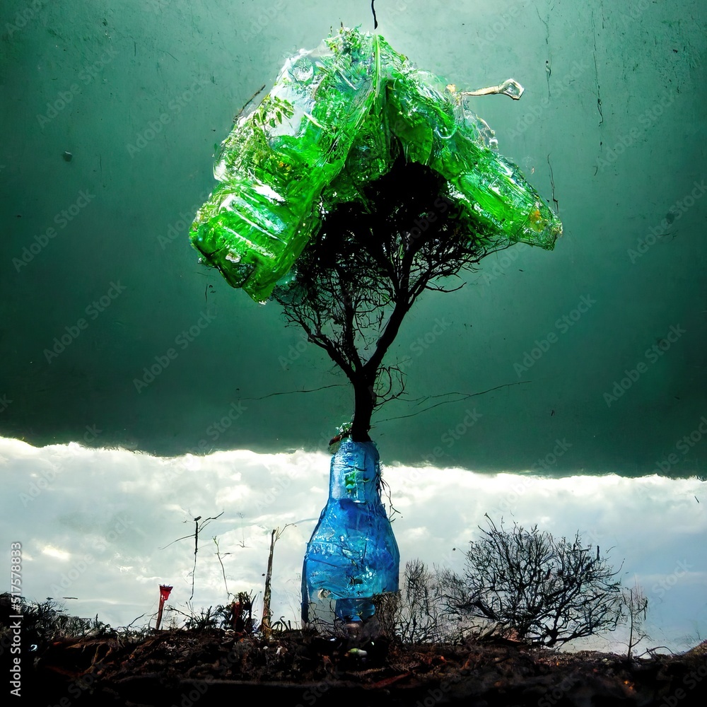Rubbish tree microplastics effect on the environment and human impact ...