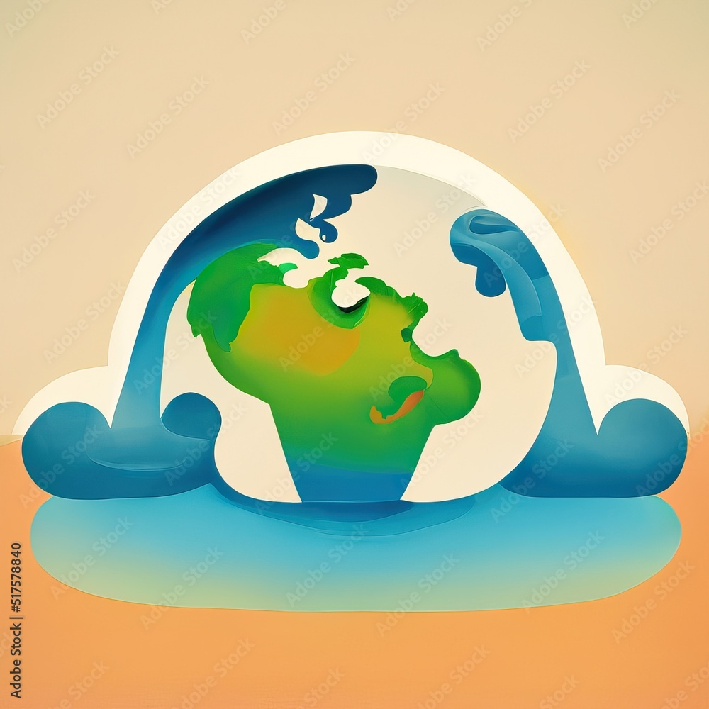 Earth melting from global warming climate change from C02 carbon ...