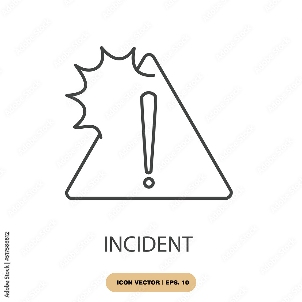 incident icons symbol vector elements for infographic web Stock Vector ...