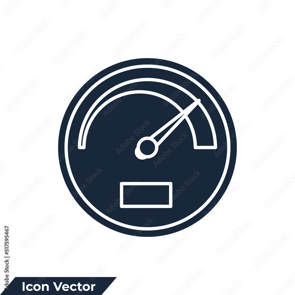 velocity icon logo vector illustration. speedometer symbol template for ...