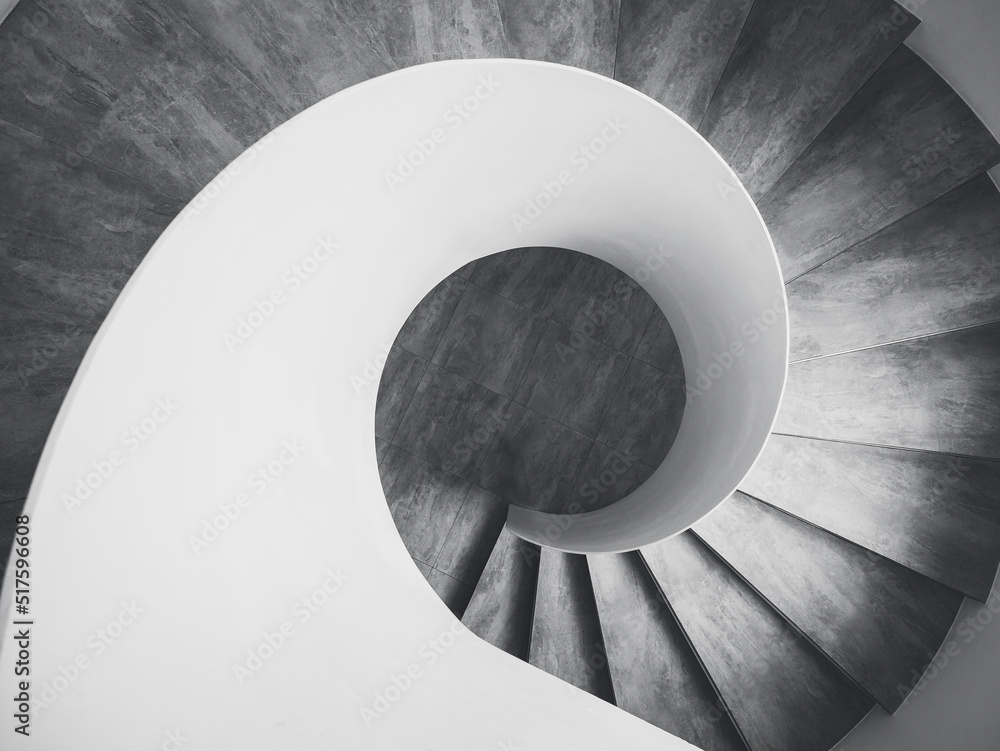 Poster Spiral staircase curve Modern Architecture details perspective ...