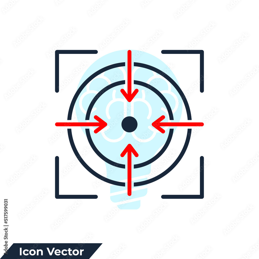 focus icon logo vector illustration. target symbol template for graphic ...